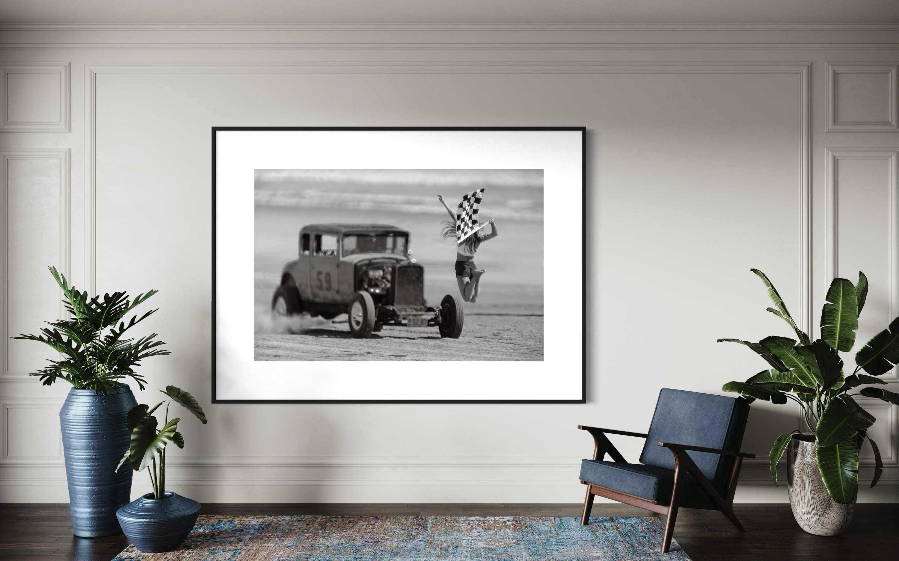 Fine Art Print - Vintage Hotrod Beach Drag Race Wall Art - TROG - Pin ...