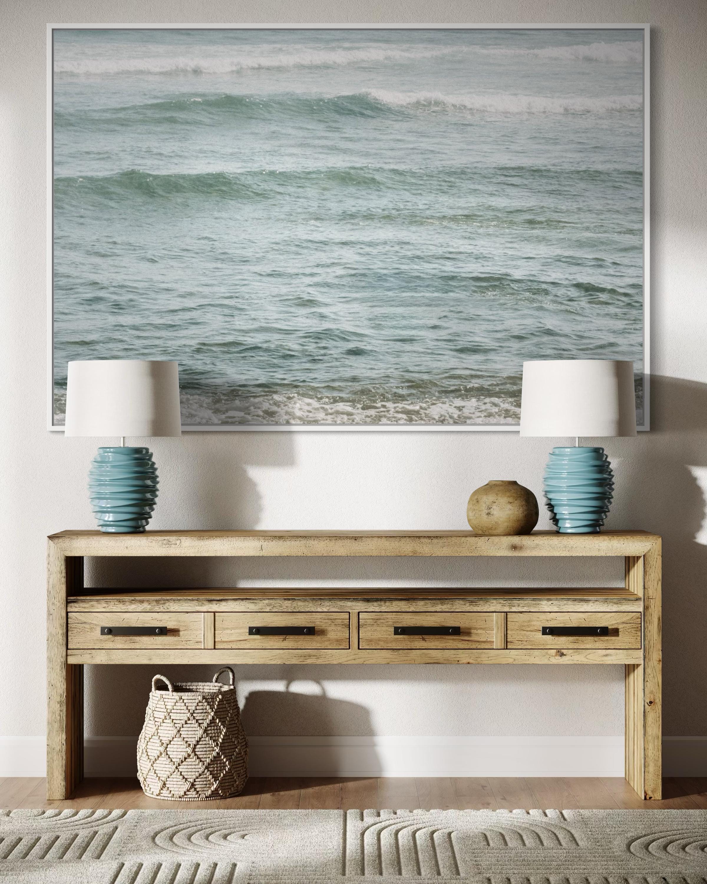 Fine Art Print - Neutral coastal ocean waves print, Coastal Wall Art ...